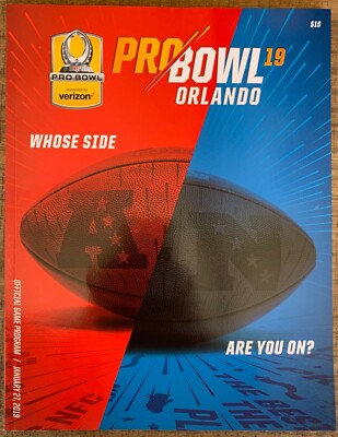 2019 PRO BOWL GAME PROGRAM NFC AFC NFL LIMITED EDITION MAHOMES ADAMS ...