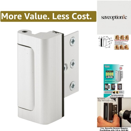 Door Reinforcement Lock – 3″ Aluminum Stop, Withstands 800 lb Force ...
