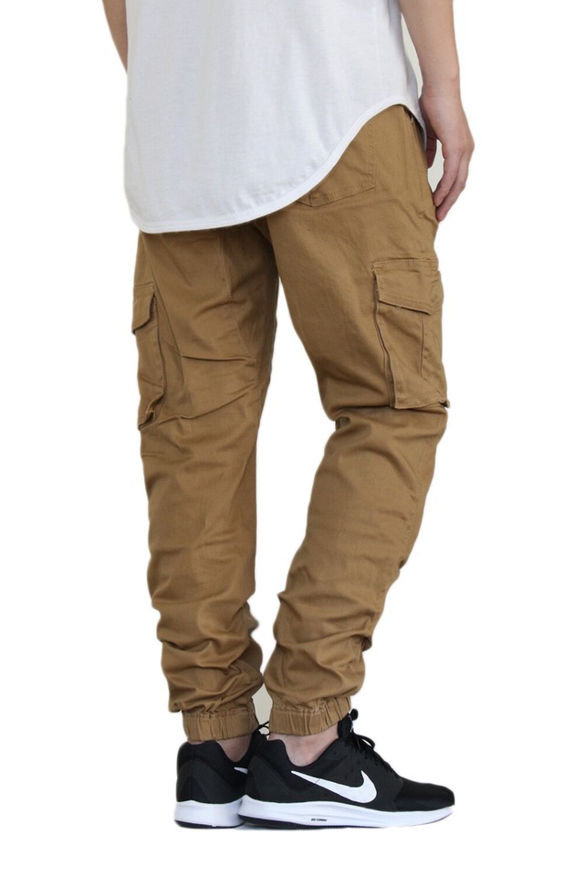 Men's Stretch Twill Cargo Jogger Pants Jeans Available S M L XL 2XL 3XL ...