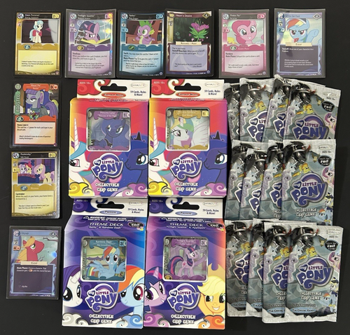 My Little Pony CCG Lot: 4 Different Decks; 12 Packs Crystal Games ...