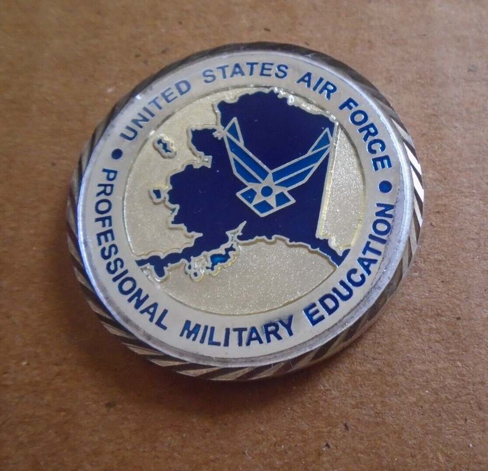 ELMENDORF PME CENTER UNITED STATES AIR FORCE ~ 1.5 Inch CHALLENGE COIN ...
