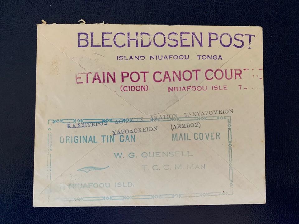 1936 Tonga Tin Can Island Mail Cover Niuafoou Island To Adelaide | eBay