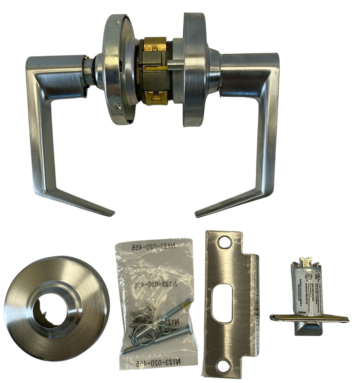 Schlage ND10S RHO 626 Passage Door Lever - Silver for sale online | eBay