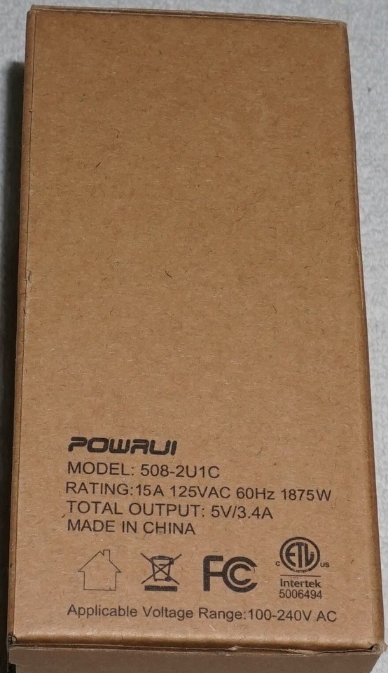 Lot Of 2 POWRUI 6 Outlet Multi Plug Surge Protector 2 USB + 1 USB C ...