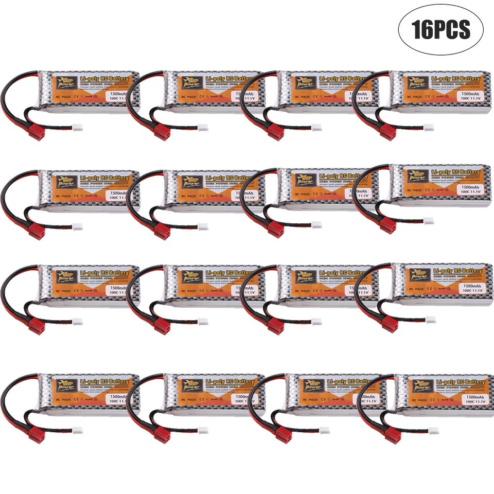 11.1V 1500mAh RC Boat LiPo Battery 100C T Plug RC Part for RC ar Drone ...