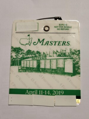 2019 Masters Badge Augusta National Golf Club Tiger Woods Wins 5th ...