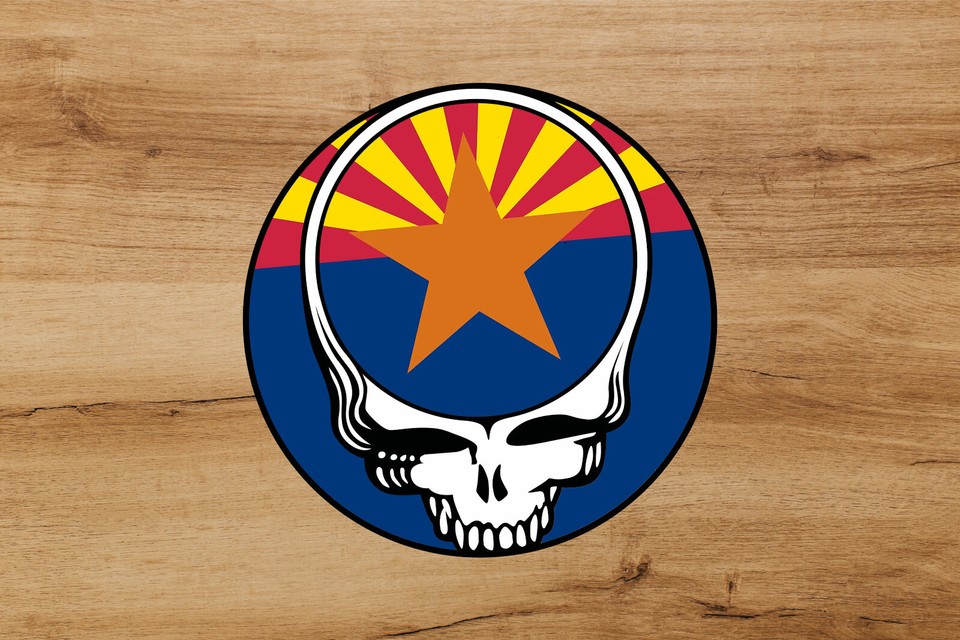 Grateful Dead Arizona AZ Flag Premium Sticker 3 inches Deadhead Jerry ...