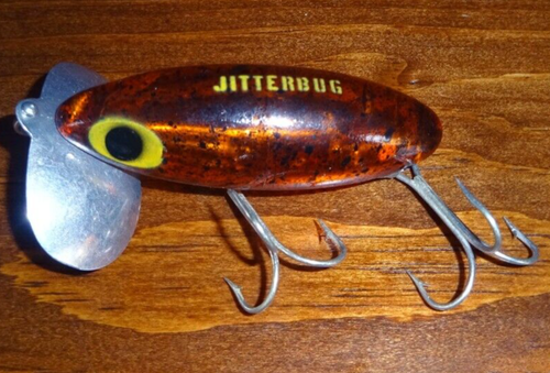 Vintage Fred Arbogast Jitterbug, Model# 650, 3", 5/8 Oz., #1 Hooks ...
