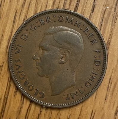 georgivs vi d:g:br:omn:rex One Penny Coin Great Britain 1948 | eBay