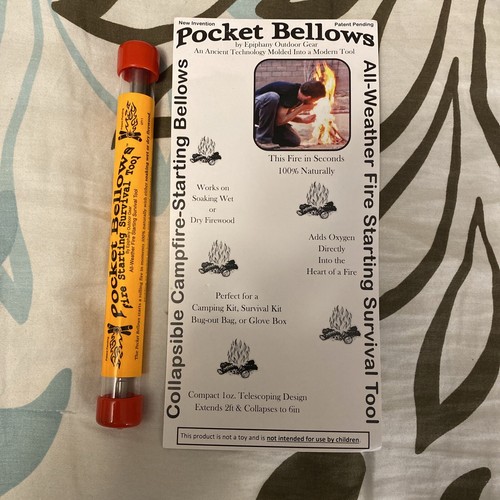 EOG Pocket Bellows Fire Starting Kit Emergency Survival Camping Hunting ...