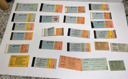 Vintage Disneyland Lot 18 Partial Books & a Few Extra Tickets | eBay