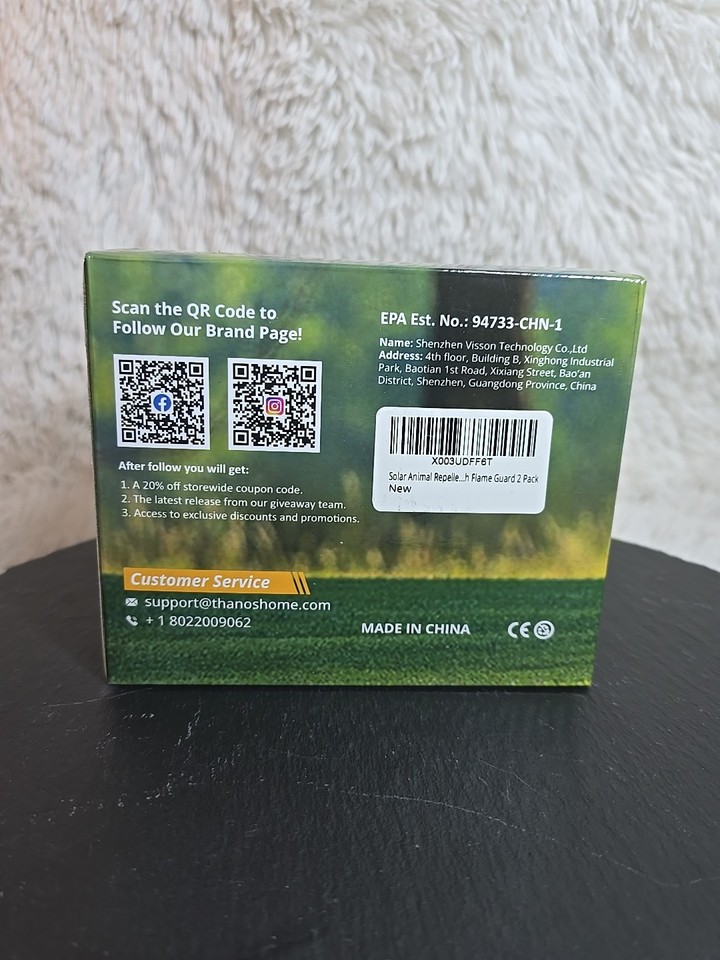 Careland AR33S Solar Animal Flameguard Deterrent Green Light Sensor (2 ...