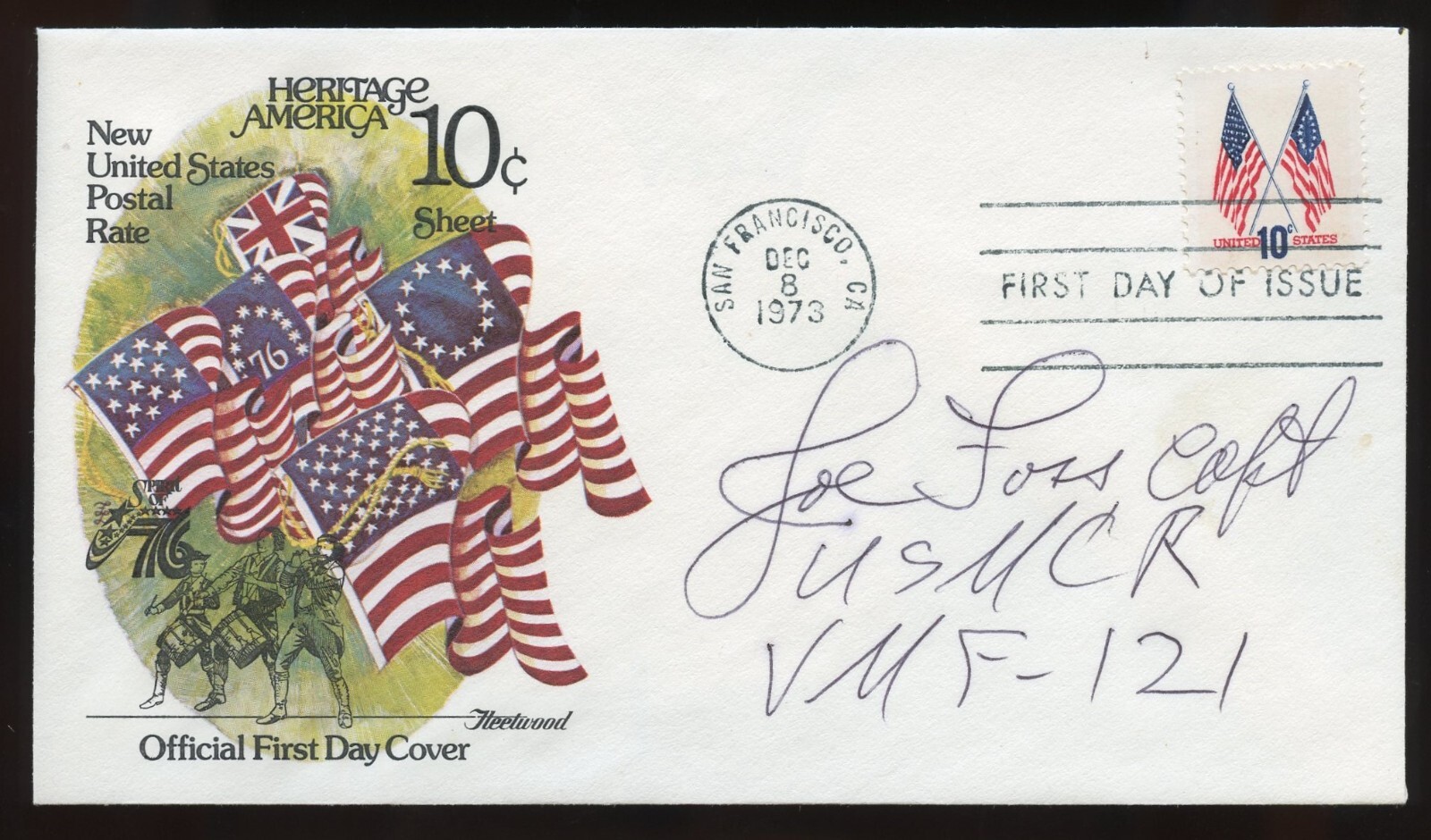 Joe Foss signed autograph auto FDC Marine Fighter Ace WWII MOH BAS ...