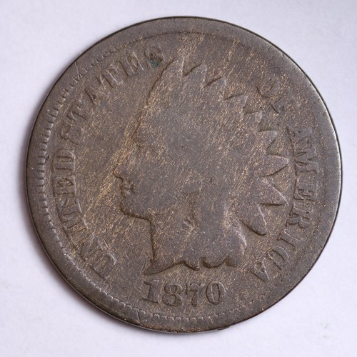 1870 Indian Head Cent Penny G OLD RARE COIN WOODGRAIN FINISH B637 KT | eBay