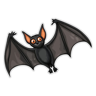 Bat Sticker Flying Halloween Vinyl Decal Car Bumper Stickers Window ...