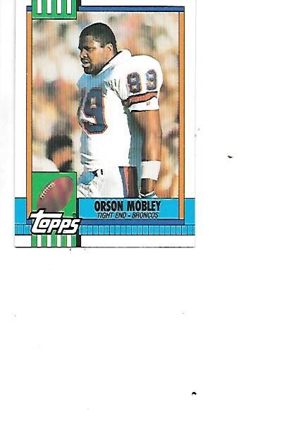 Orson Mobley 1990 Topps Football Card #47 Denver Broncos NM | eBay