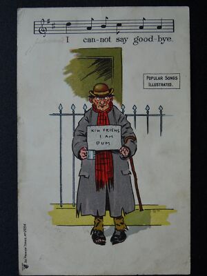 Popular Song Illustrated I CAN NOT SAY GOOD BYE.... c1903 UB Postcard ...