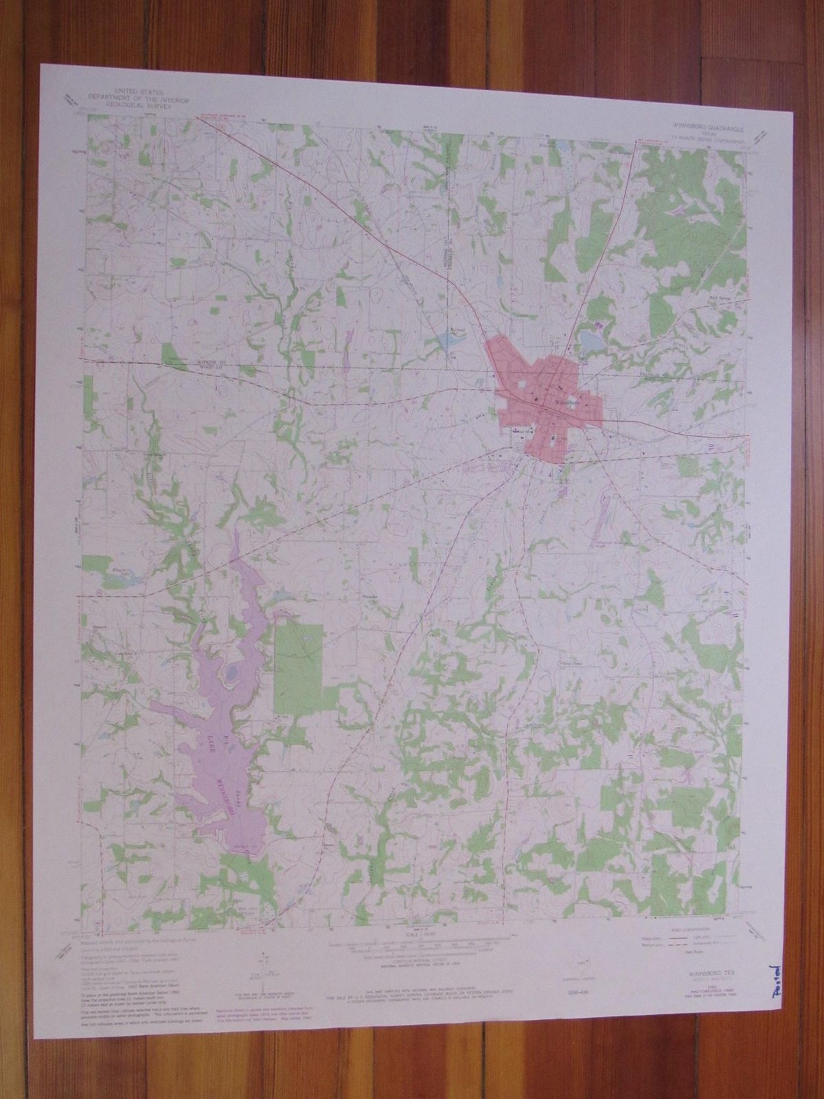 Winnsboro Texas 1980 Original Vintage USGS Topo Map | eBay