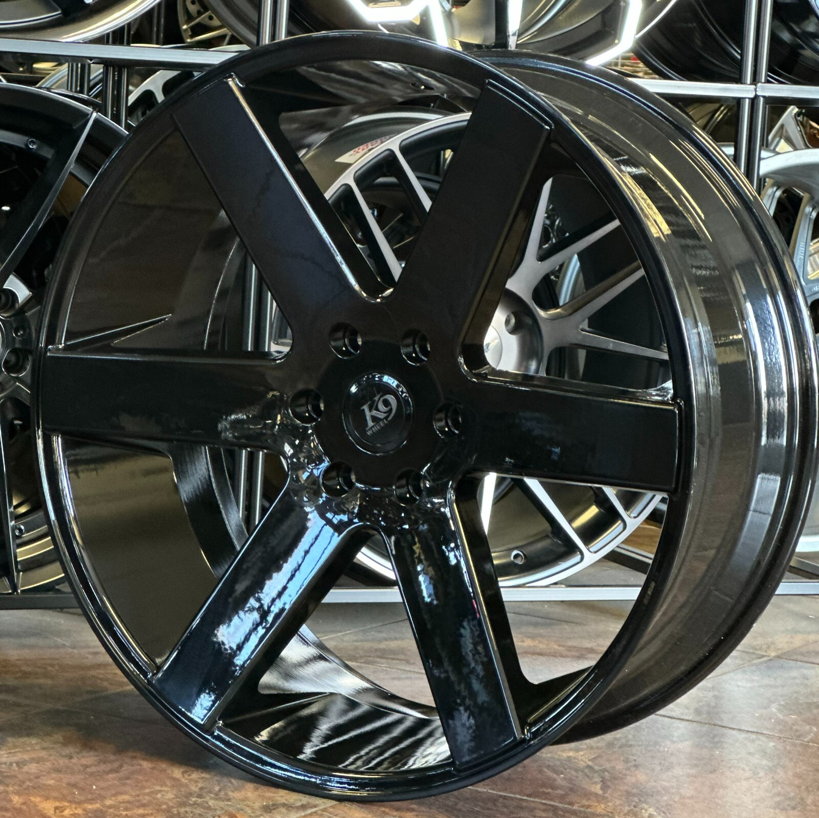24" Lexani K9 Wheels Gloss Black 10" x 6x139.7 | 78.1 mm Hub | 30 ...