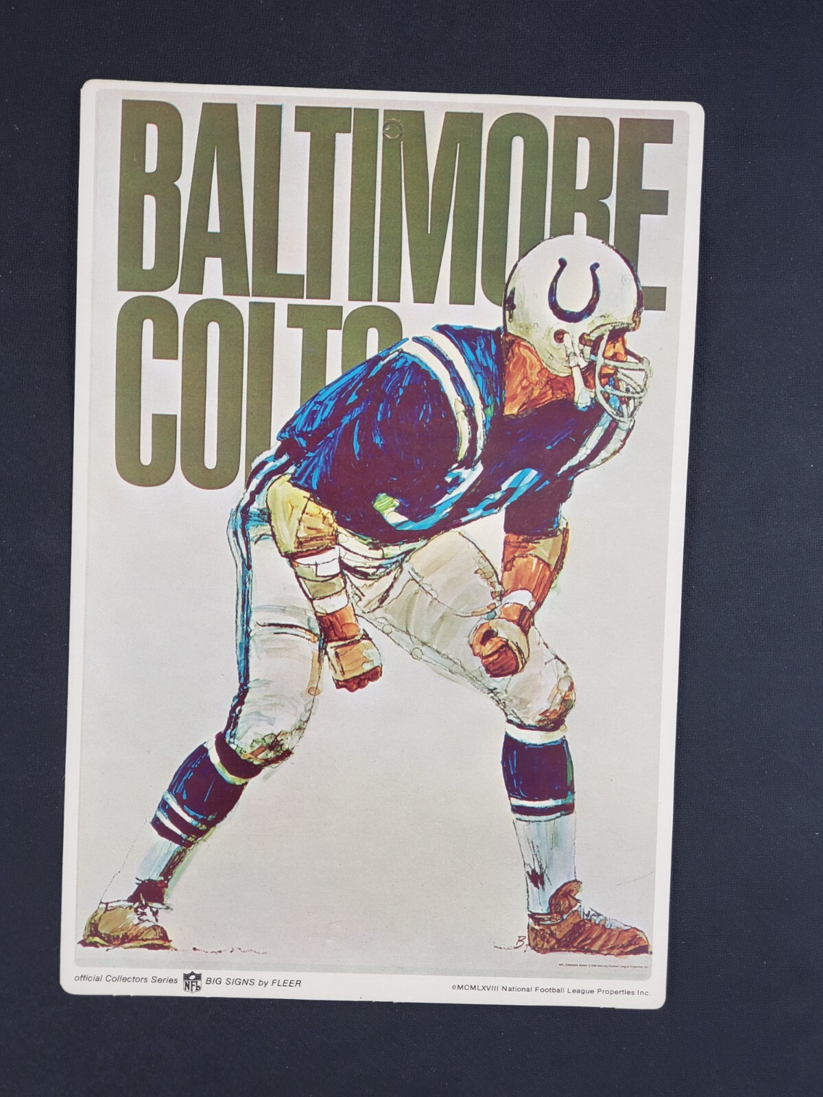 Vintage 1968 Big Signs by Fleer ~ Baltimore Colts Falcons Redskins ...