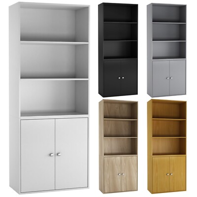 Wide 3 Tier Book Shelf Deep Bookcase Storage Cabinet Display Dining ...