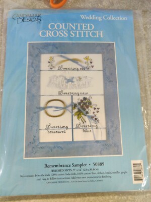 Candamar Designs Remembrance Sampler #50889 Wedding Collection Cross ...