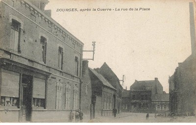 62 Dourges AE #DC887 D'Apres La Guerre La Rue De La Place | eBay