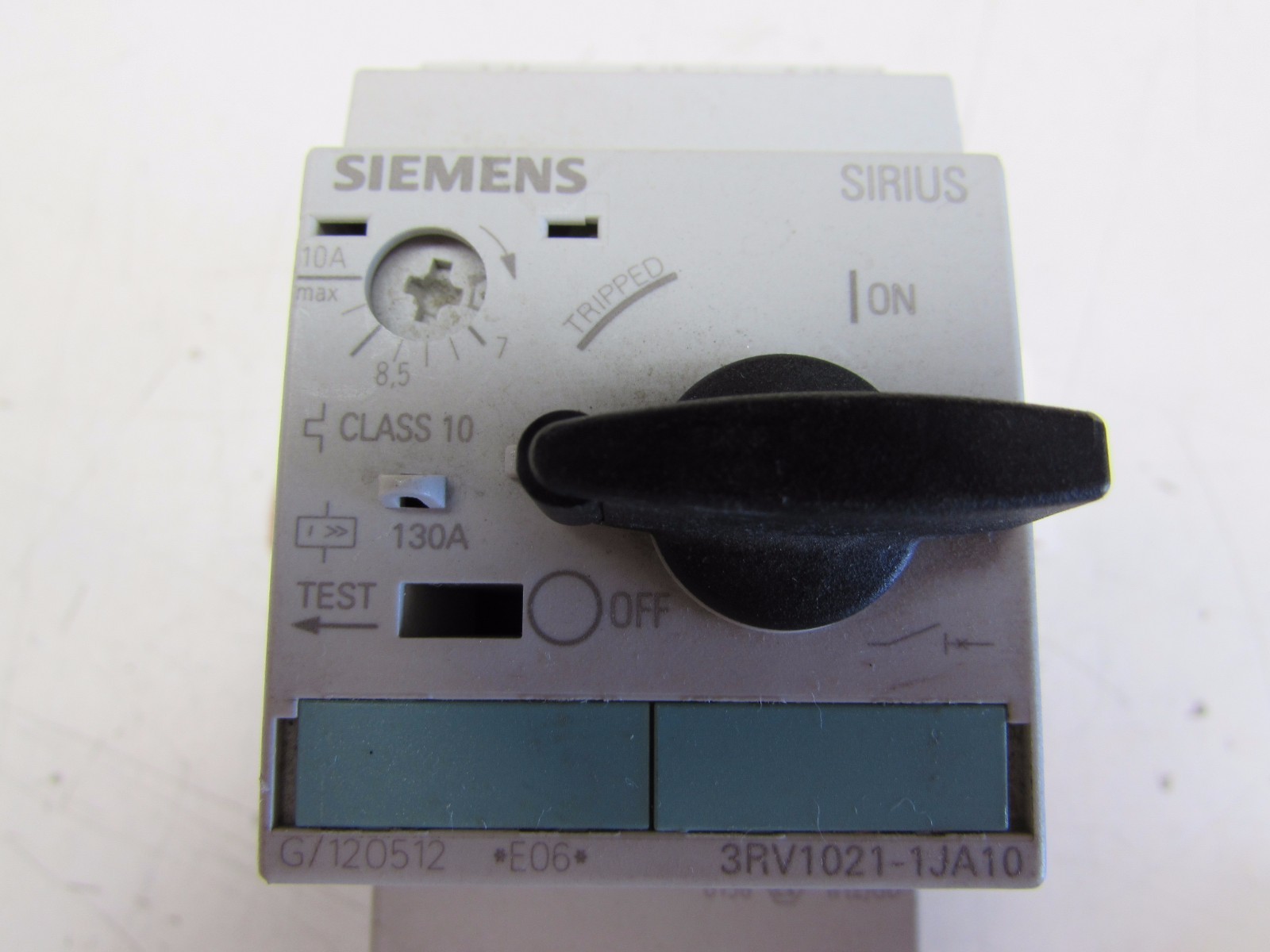 SIEMENS SIRIUS MANUAL MOTOR CONTROLLER 3RV1021-1JA10 10FLA CLASS-10 ...