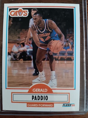 GERALD PADDIO CLEVELAND CAVALIERS 1990 FLEER BASKETBALL CARD #U18 | eBay
