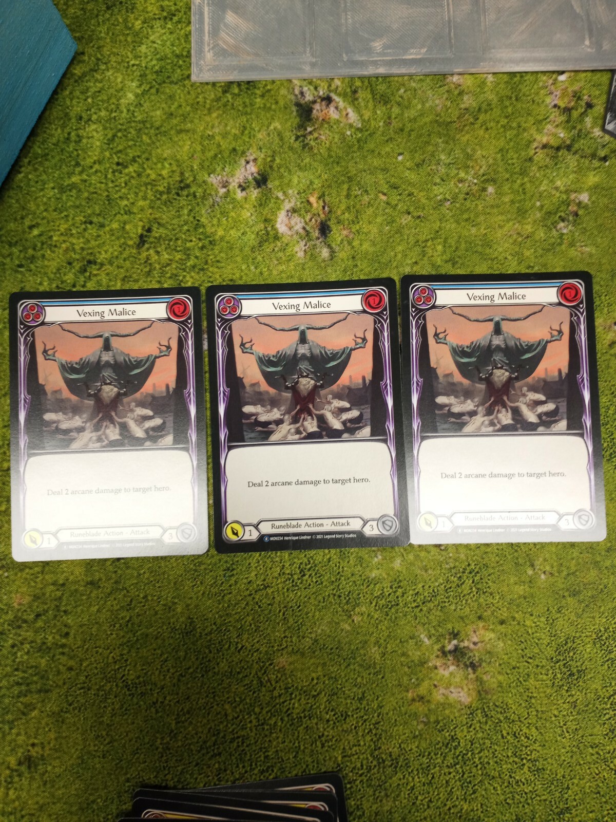 Vexing Malice (Blue) 3x. Flesh and Blood TCG Monarch Unlimited New NM ...