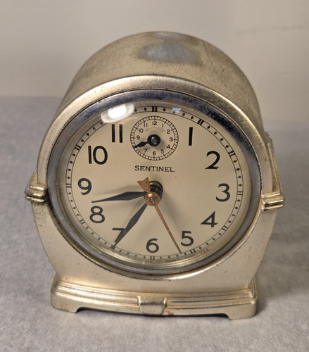 Vintage Ingraham Sentinel Model SA14 Aluminum Desk Alarm Clock, Tested ...