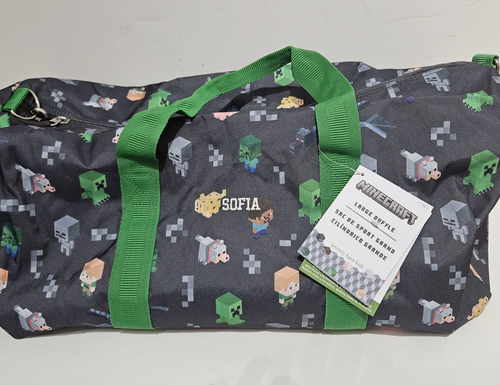 Pottery Barn Kids MINECRAFT Large Duffle Bag W/ Crossbody Monogramed ...