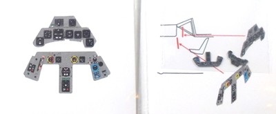 FOCKE WULF FW 190 A (LATE) PHOTOETCHED, COLORED INSTRUMENT PANEL #4813 ...