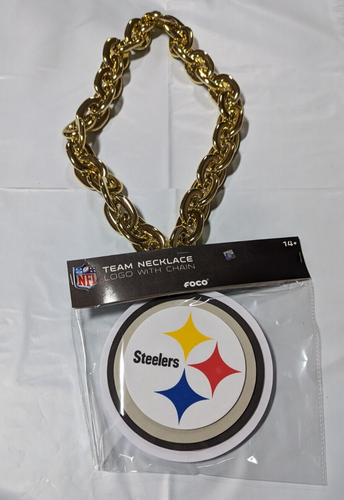 Pittsburgh Steelers Foam Fan Chain - GOLD - Team Necklace Big Logo NEW ...