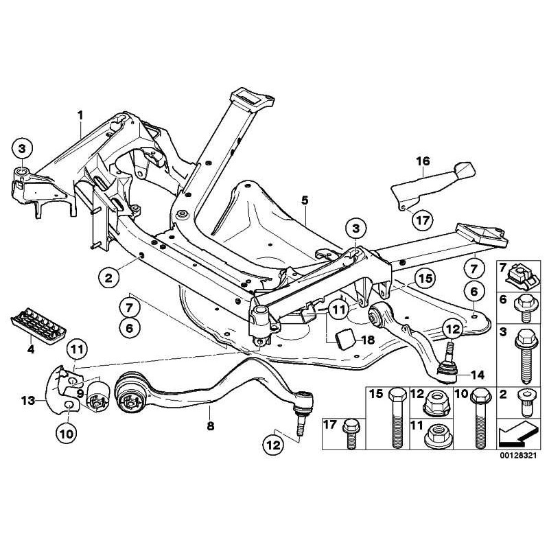 Original BMW 31106779393 - Einsteckmutter M10-10-ZNS3 3er 5er 6er 7er ...