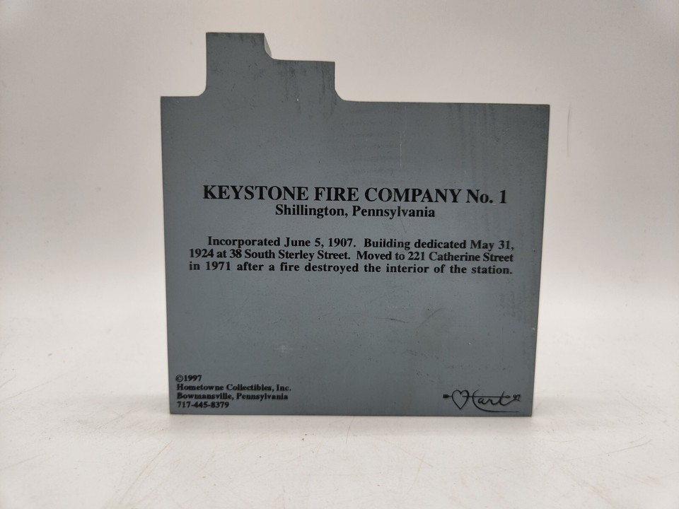 Hometowne Collectibles Shillington, PA Keystone Fire Company No 1 | eBay