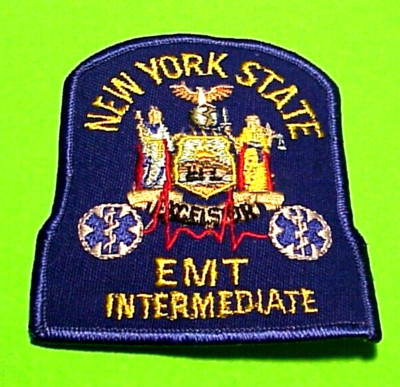 NEW YORK STATE EMT INTERMEDIATE EMERGENCY MEDICAL TECHNICIAN 3 1/4" NY ...