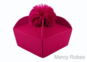 Traditional 4-Wing Biretta, Red/Purple, Bishop Priest Hat Catholic ...