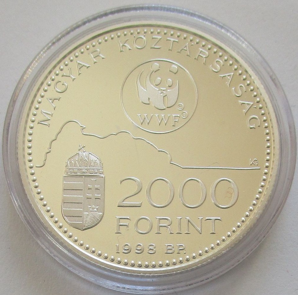 Hungary 2000 Forint 1998 35 Years WWF Barn Swallow Silver | eBay