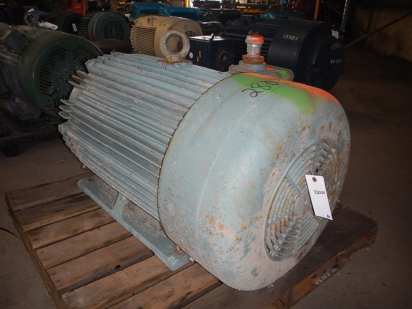 150 HP Teco-West AC Electric Motor, 900 RPM, 449T Frame, TEFC, 575 V ...