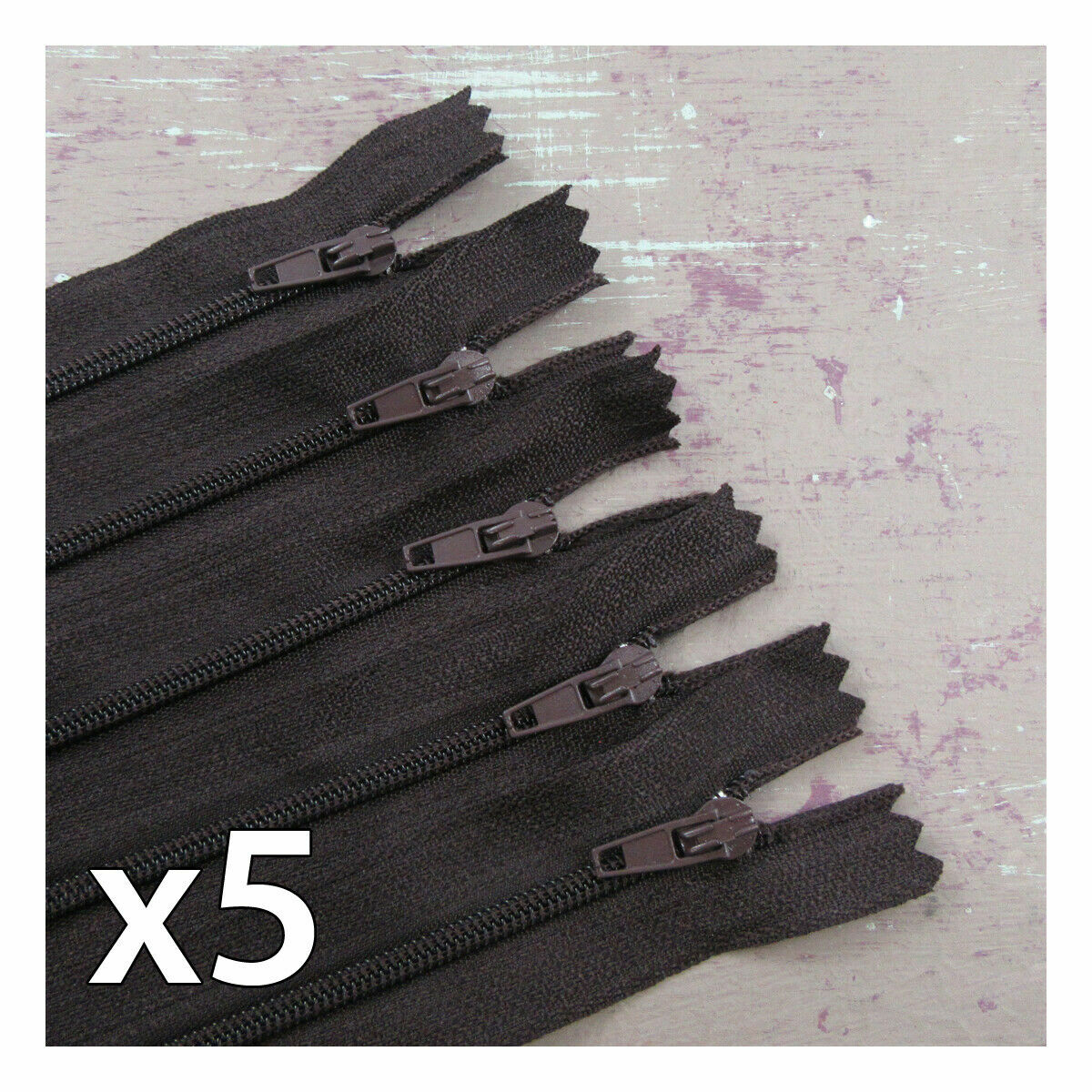 X 5 ZIPS No.3 CLOSED END 4" - 26" NYLON ZIPS *26 COLOURS* SEW CUSHIONS ...