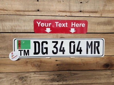 TURKMENISTAN, EURO TAG, BMW, European style License Plate, custom, ANY ...