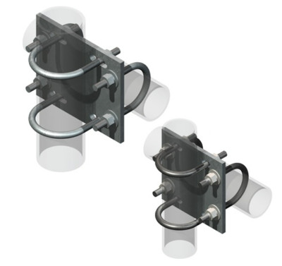 Antenna Mast Cross-Over Bracket plate Kit for 2-3/8"-2-7/8" OD Pipes(2 ...