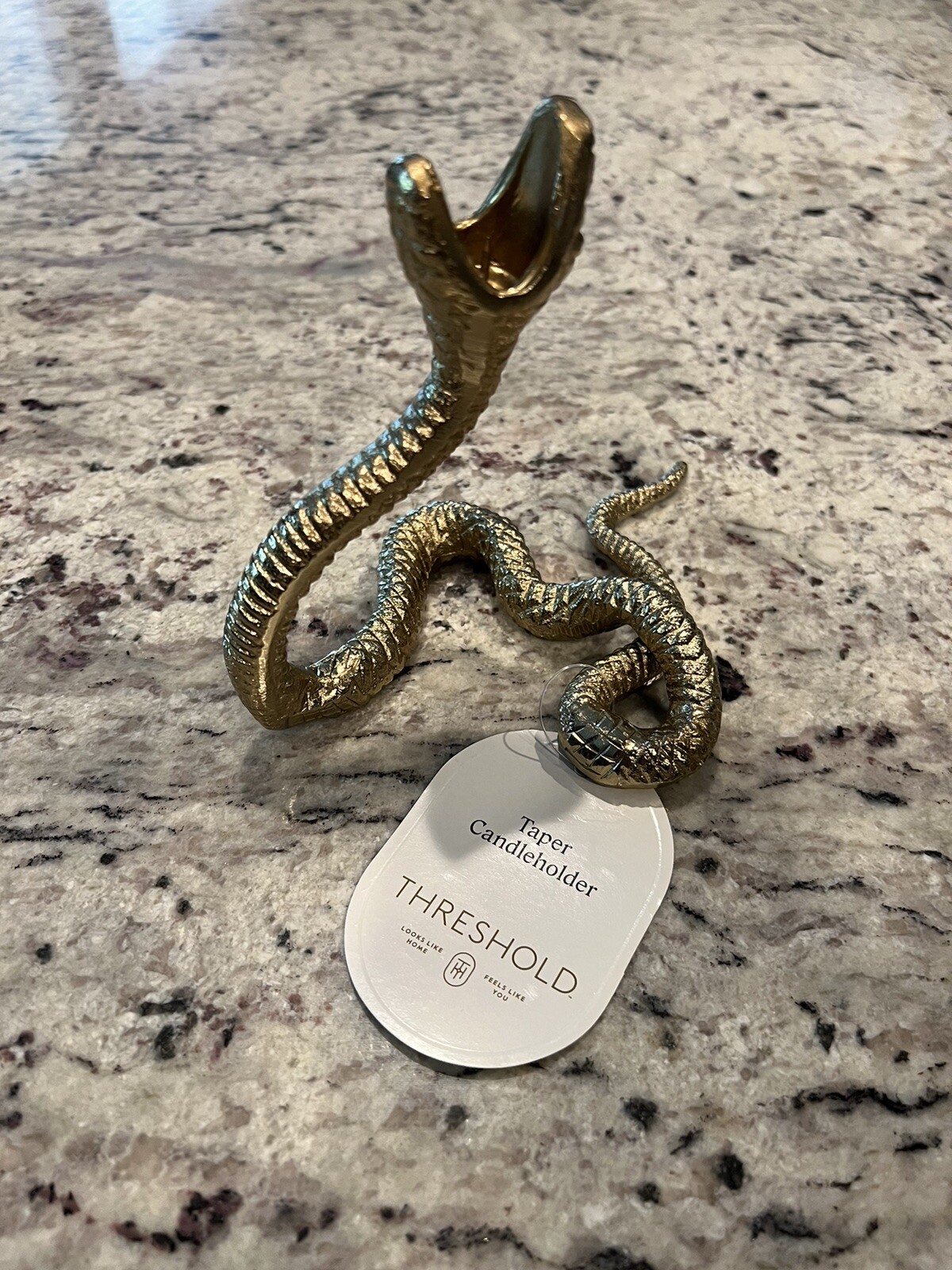 Threshold Halloween Snake Taper Candle Holder Gold 2023 Candle Stick ...