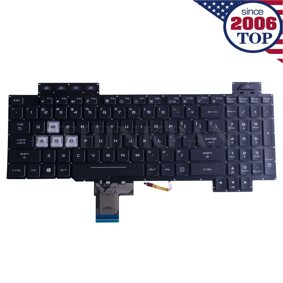 Genuine US Keyboard Backlit For ASUS TUF Gaming FX505D FX505DY FX504 ...