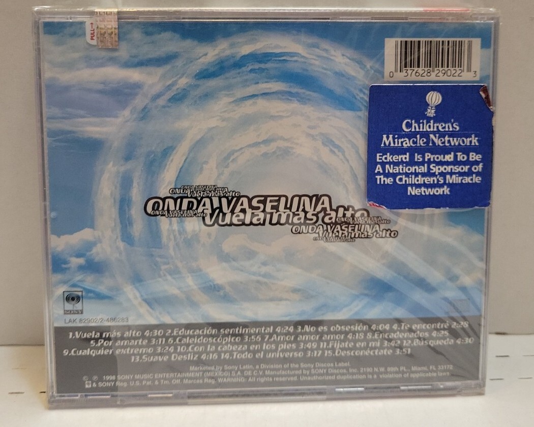 Vuela Mas Alto by La Onda Vaselina (CD, Dec-1998, Sony Music ...
