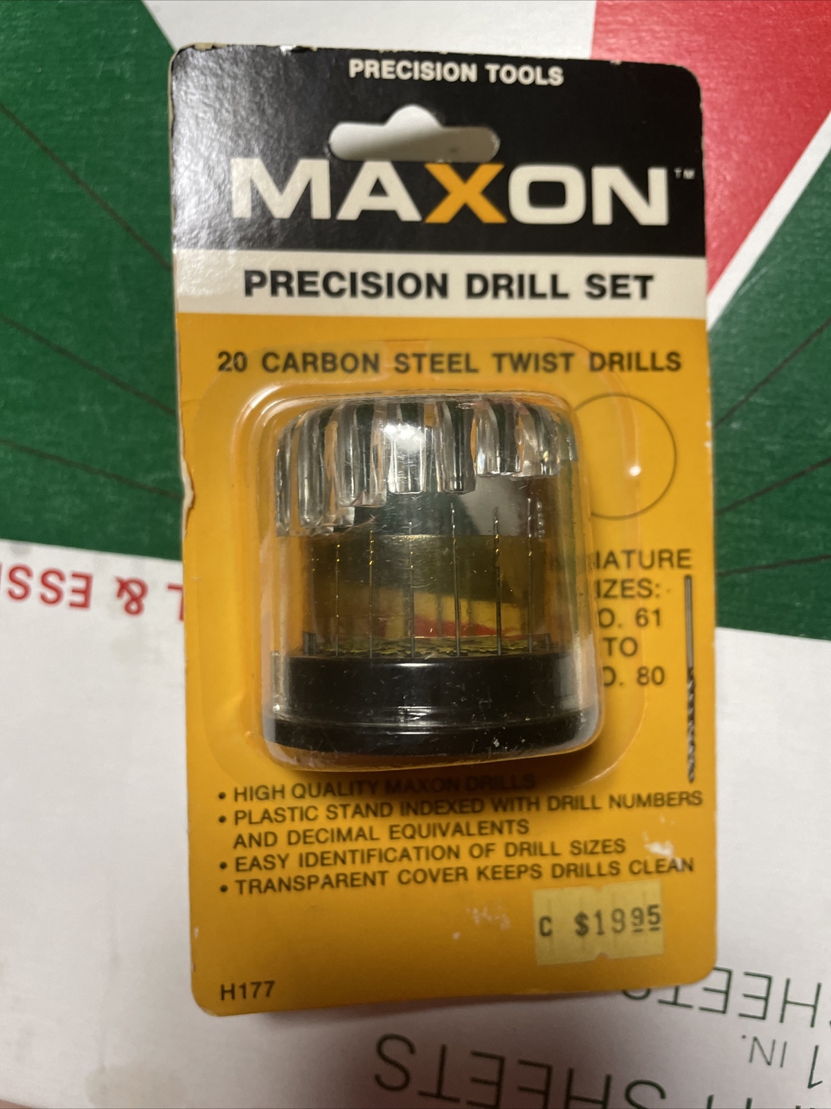 Maxon Precision Drill Set - - Vintage - H177 - 20 Carbon Steel Twist ...