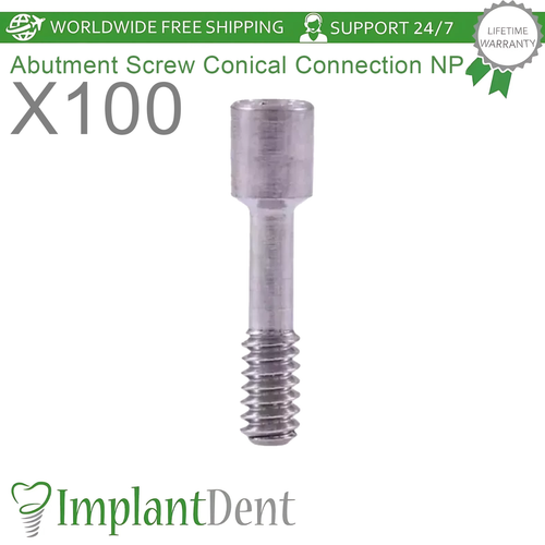 100x Dental Prosthetic Screw For Narrow Platform Conical Connection Hex ...