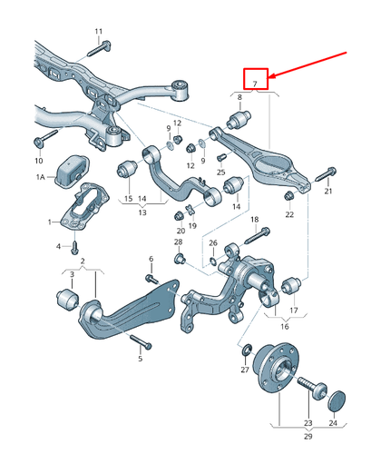 VW SHARAN 7N Rear Lower Control Arm 7N0505311 NEW GENUINE | eBay UK
