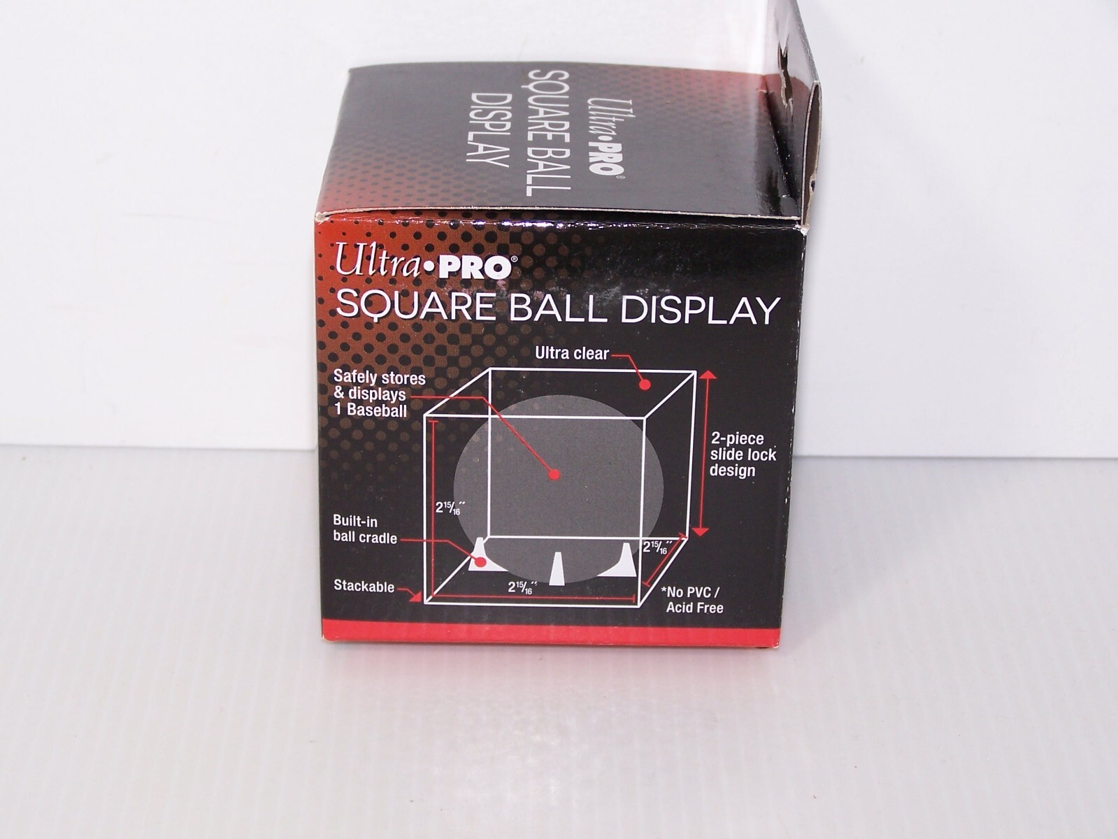 Ultra Pro Square Baseball Ball Holder Cube Display Case with 3 Prong ...